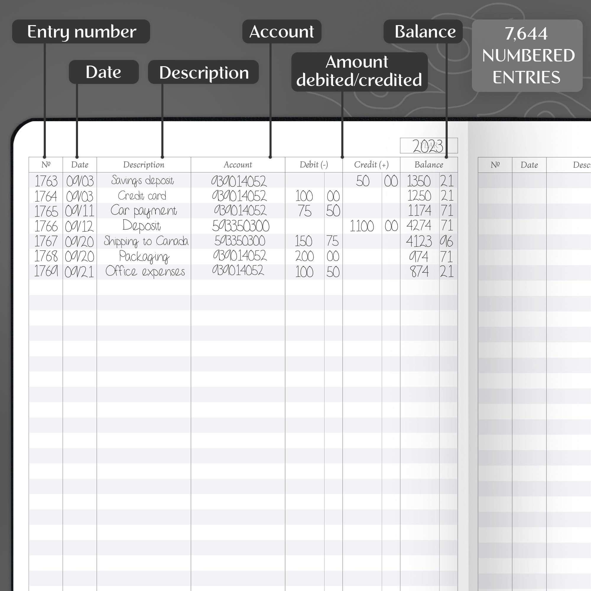Accounting Ledger Book – LEGEND
