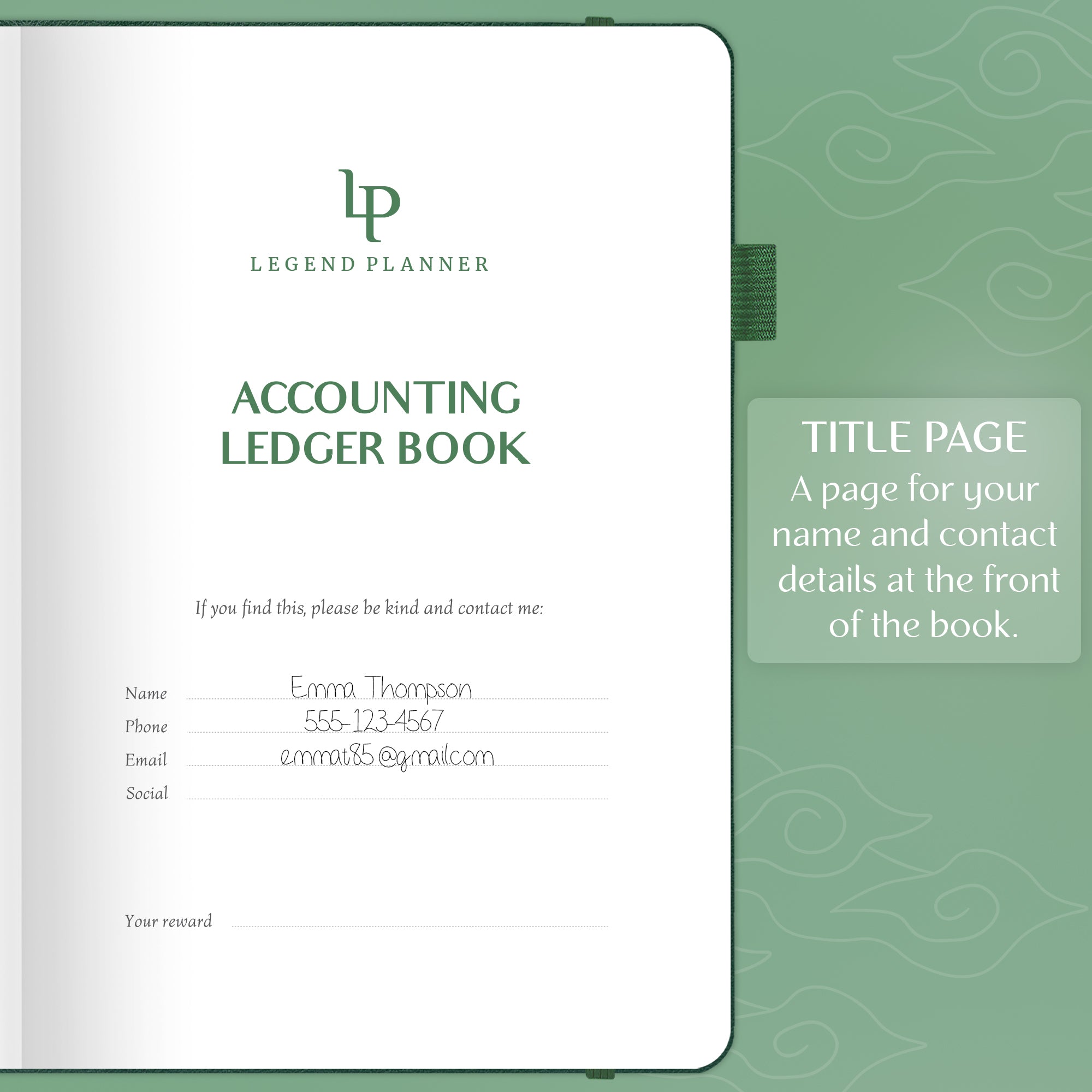 Accounting Ledger Book – LEGEND