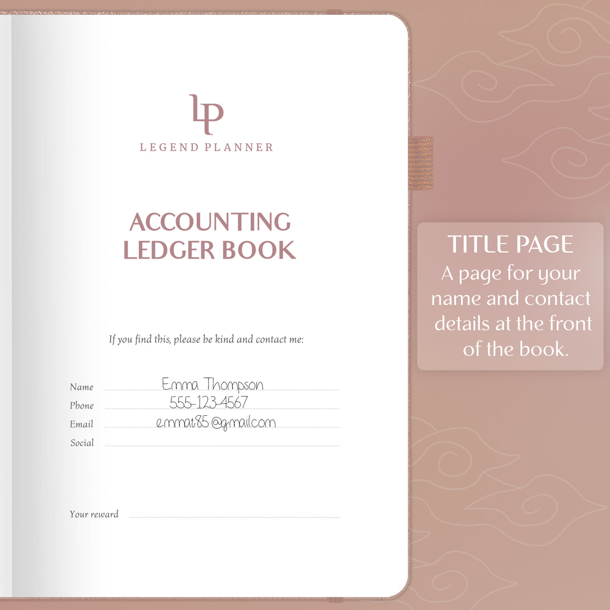 Accounting Ledger Book – LEGEND