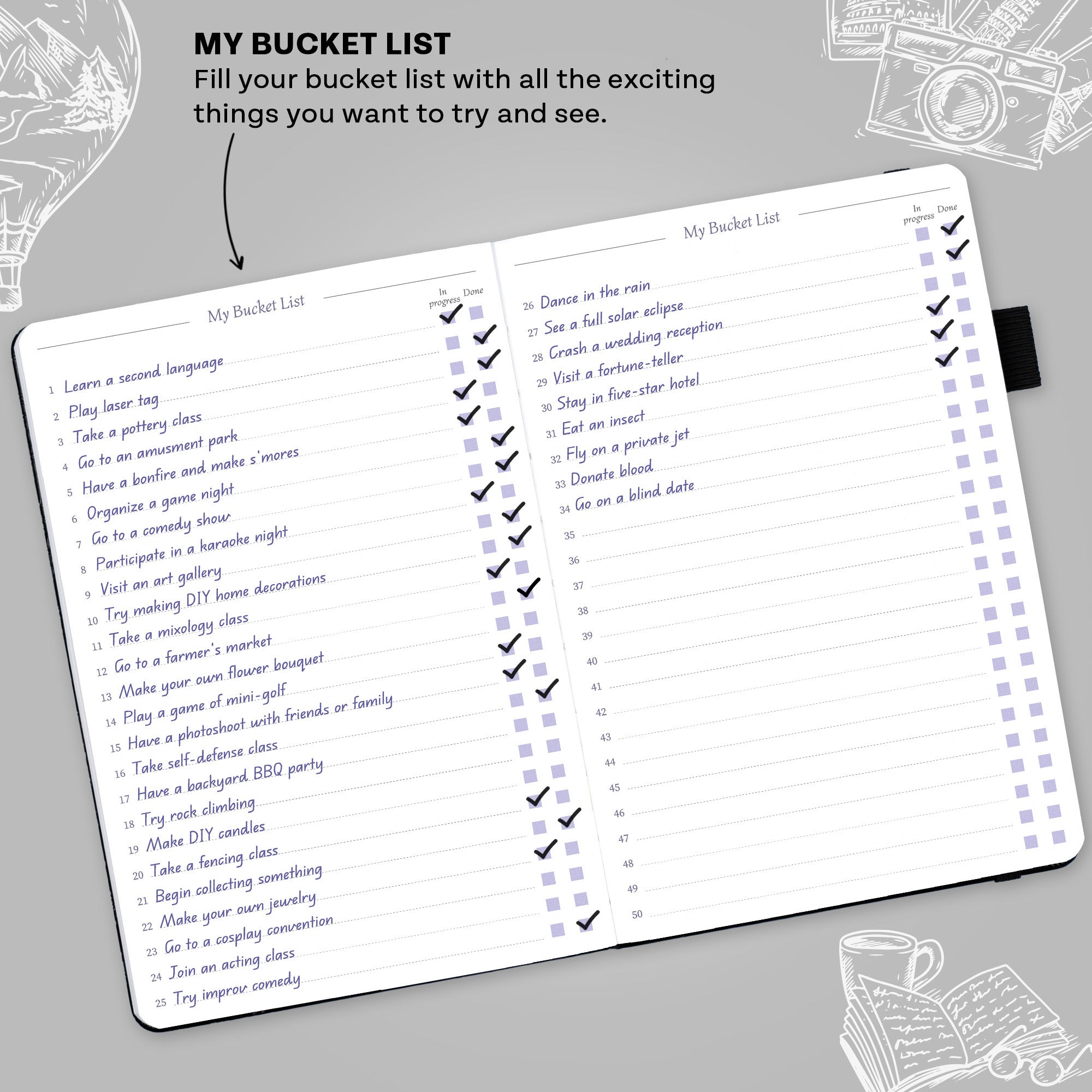 Bucket List Journal – LEGEND