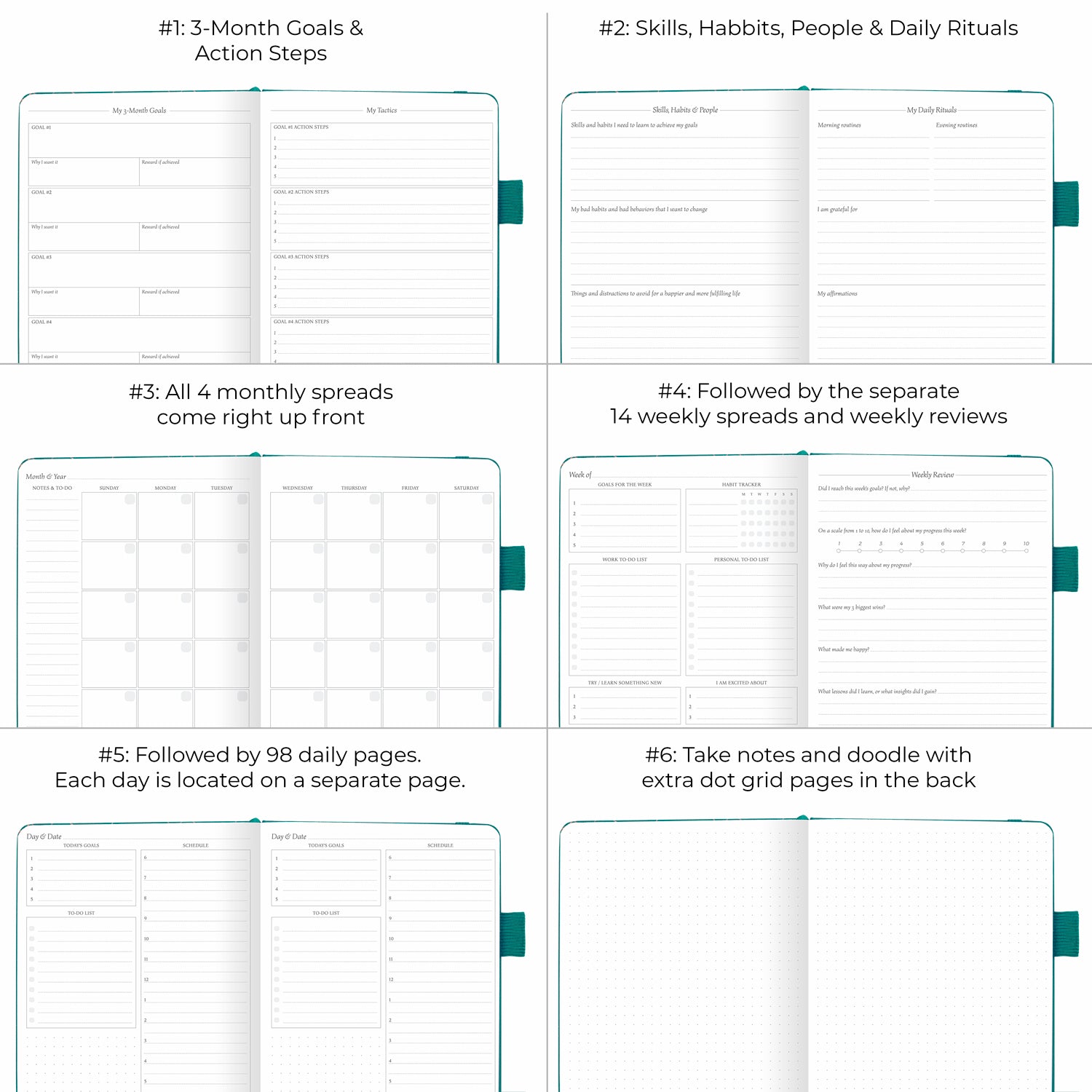 Daily (90 day) Planner – LEGEND