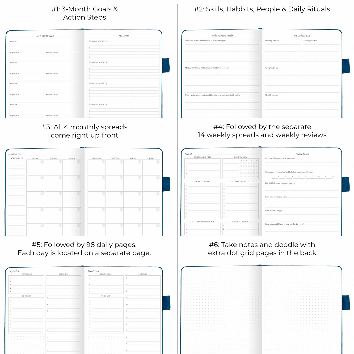 Daily (90 day) Planner – LEGEND