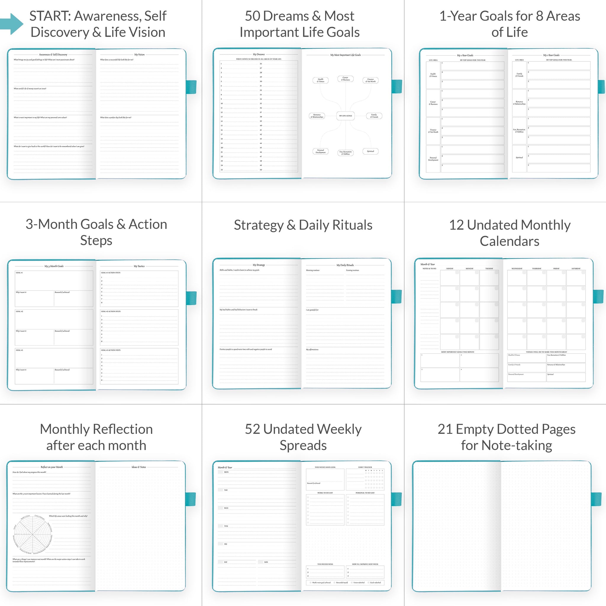 Weekly Undated Planner – LEGEND