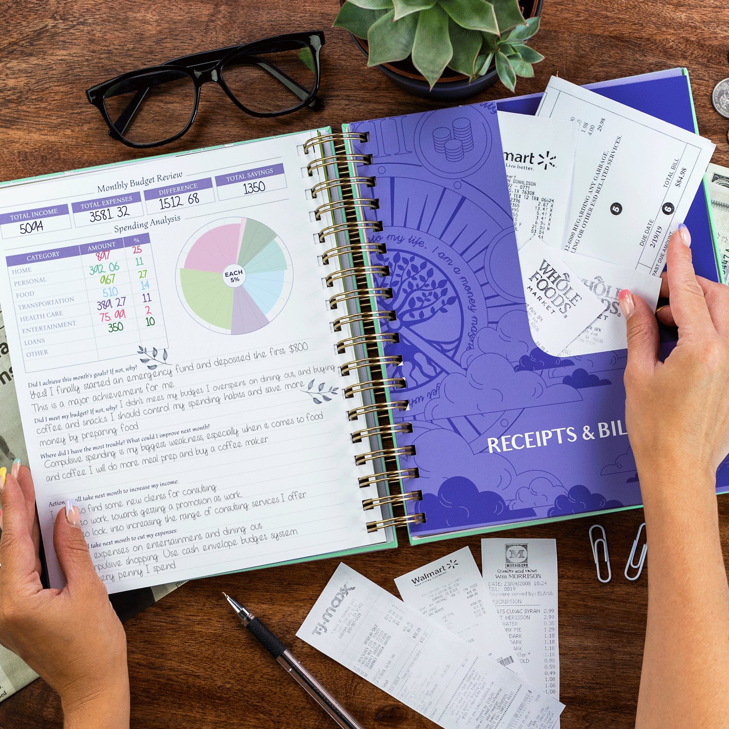 Budget Planner & Bill Organizer with Pockets – LEGEND