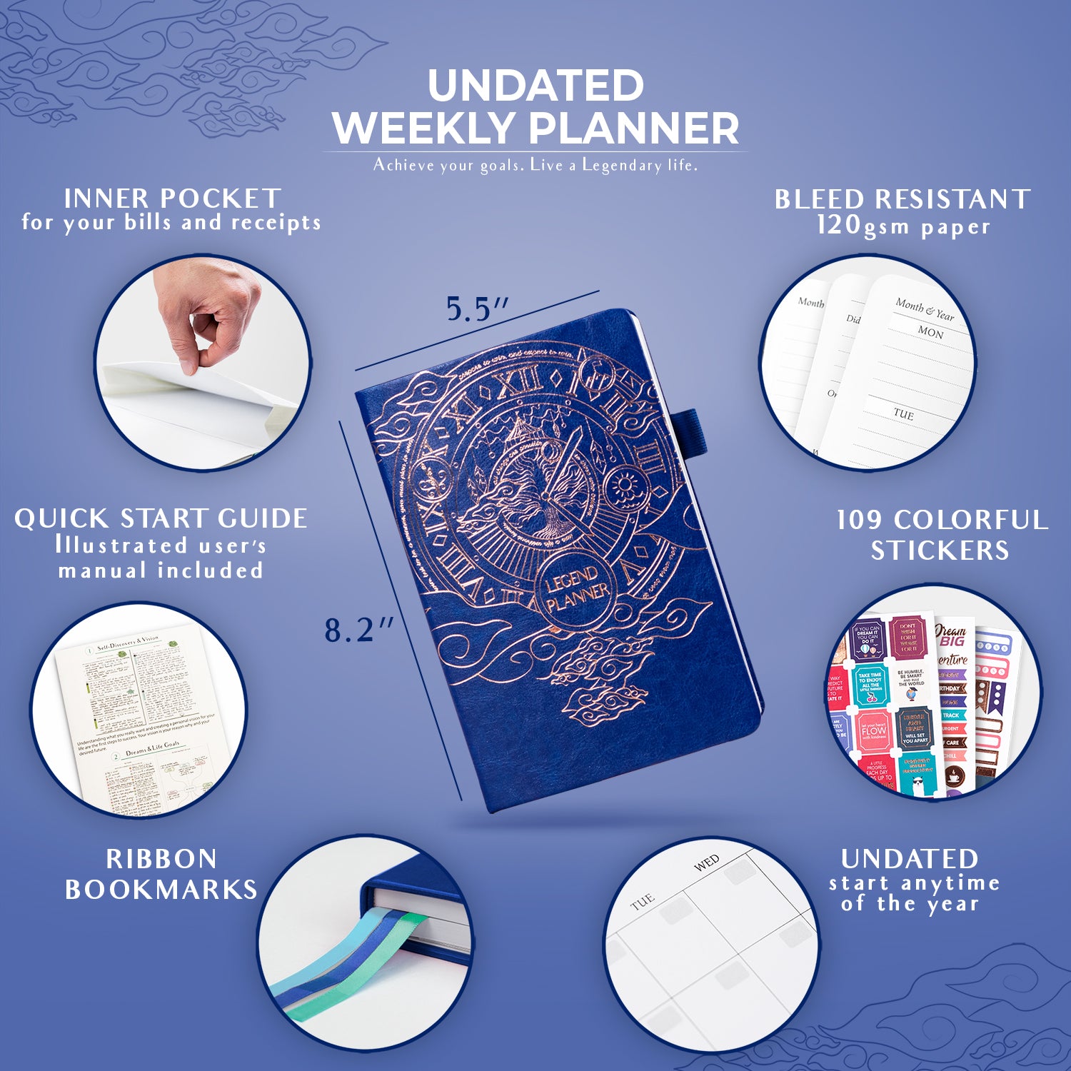 Weekly Undated Planner – LEGEND