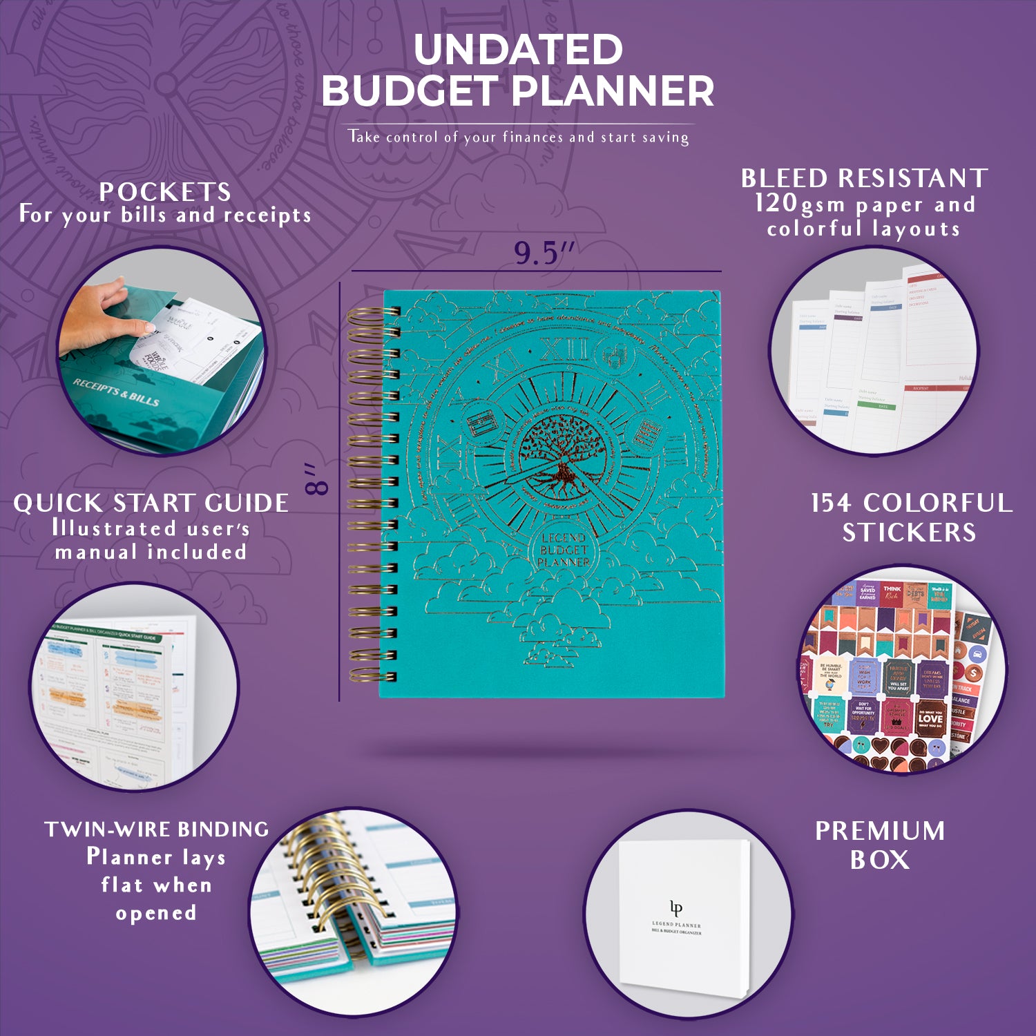 Budget Planner & Bill Organizer with Pockets – LEGEND